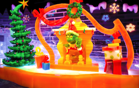 Christmas Ice Sculptures in San Antonio at ICE! JW Hill Country Texas